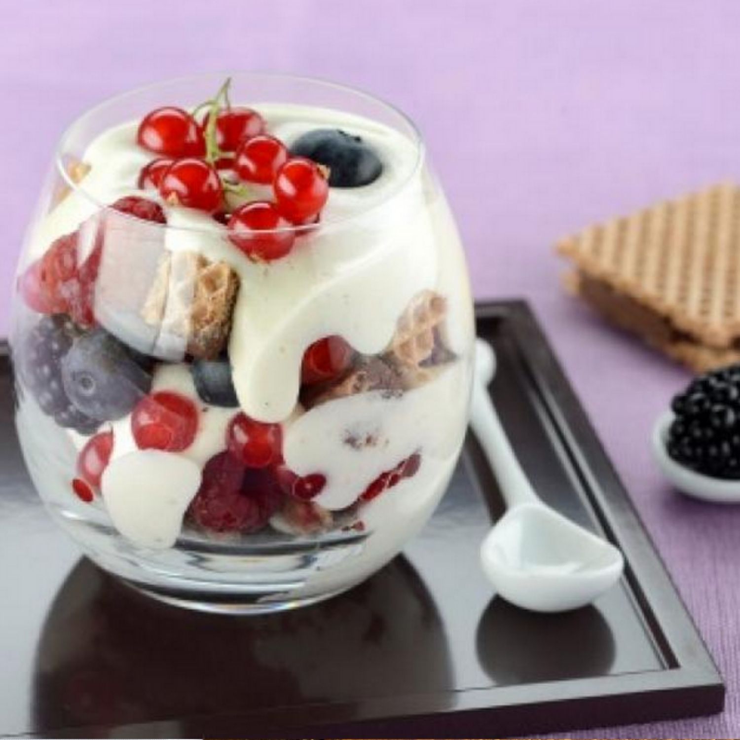 Verrines chocolat, crème vanillée et fruits rouges Sans Gluten | Gerblé